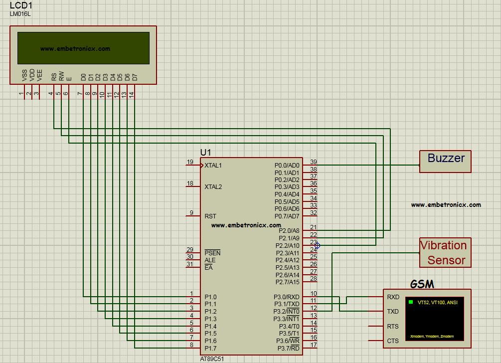 Accident Detection And Alerting System Using 8051 Microcontroller