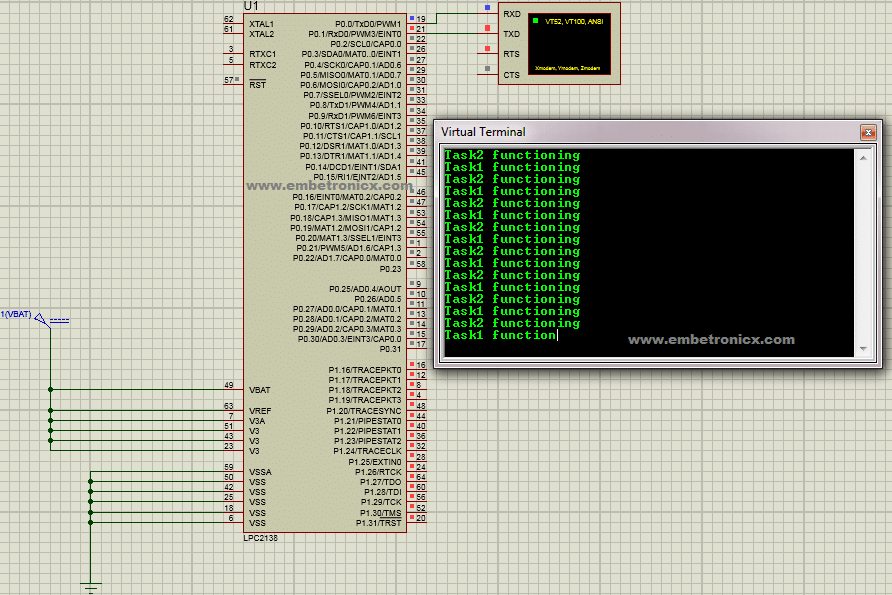 FreeRTOS Binary Semaphore Tutorial in LPC2148 ⋆ EmbeTronicX